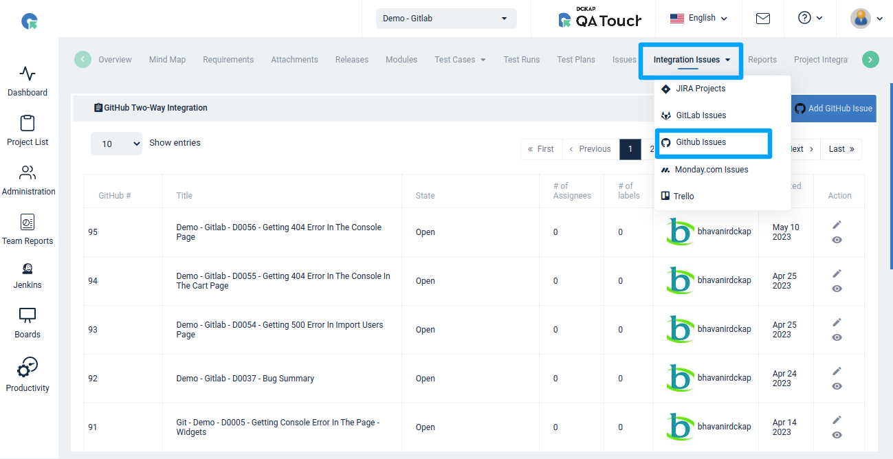 How To Integrate GitHub with QA touch?