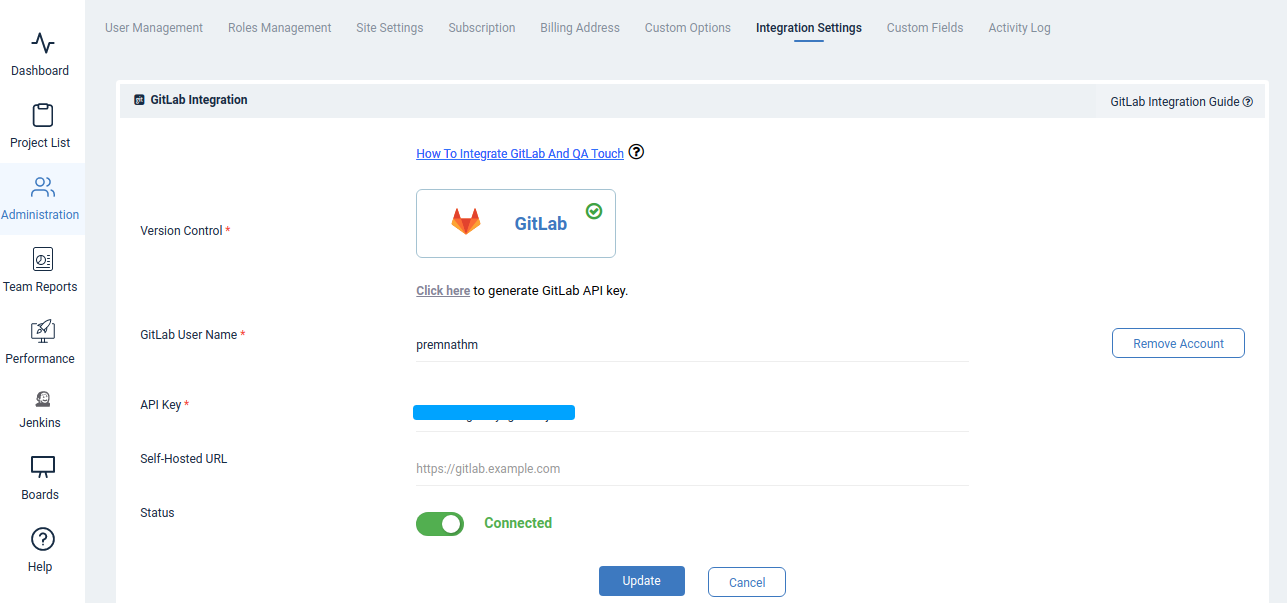 How To Integrate GitLAB with QA touch