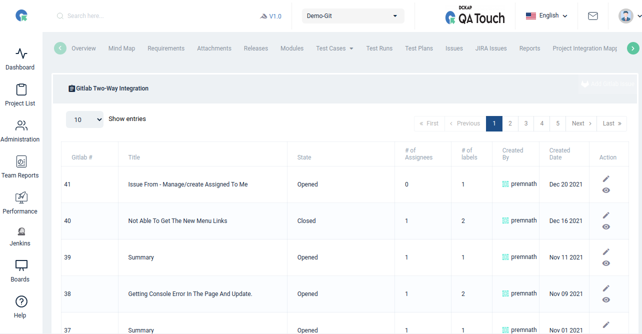 How To Integrate GitLAB with QA touch