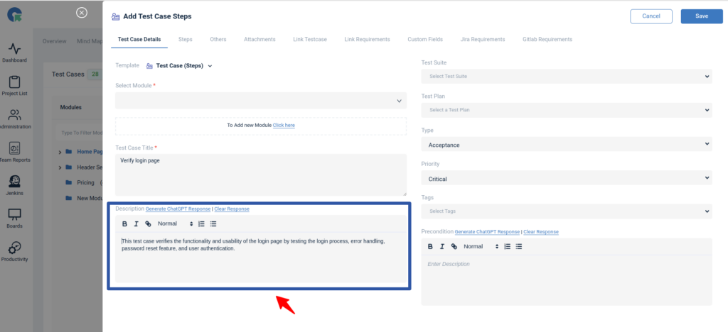 How To Integrate Chat GPT with Test Case Management Tool?